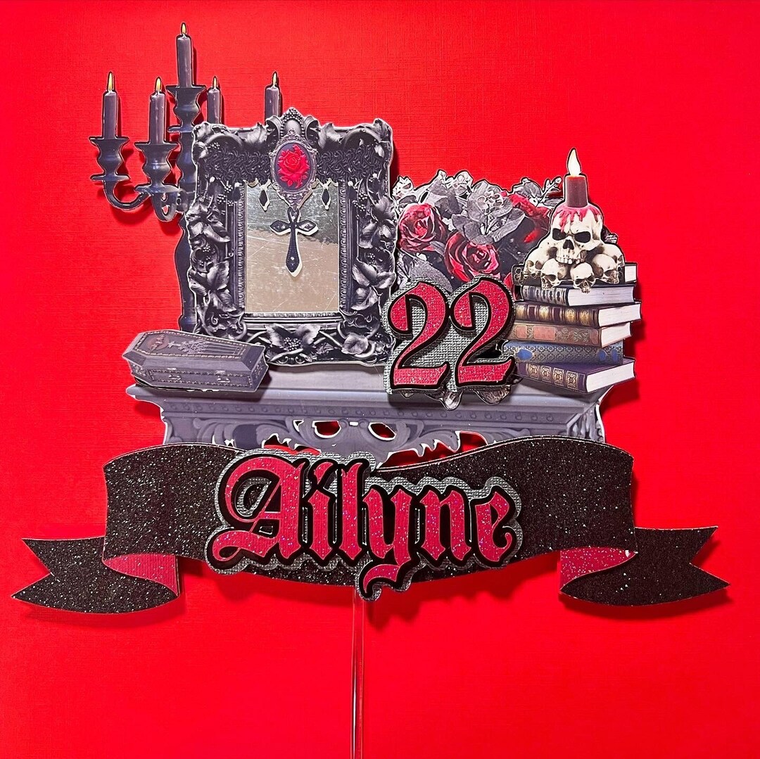 Dark Victorian Theme / Goth Cake Topper - Etsy