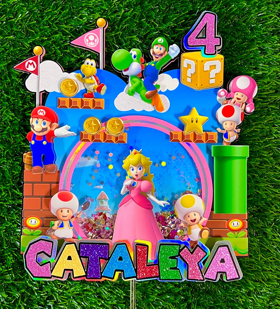 Video Game Cake Topper / Gaming Cake Topper / Mario Brothers Cake ...