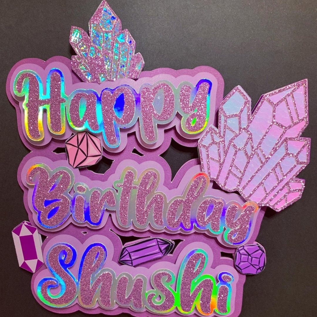 Crystal Cake Topper / Amethyst Cake Topper /crystals Cake - Etsy