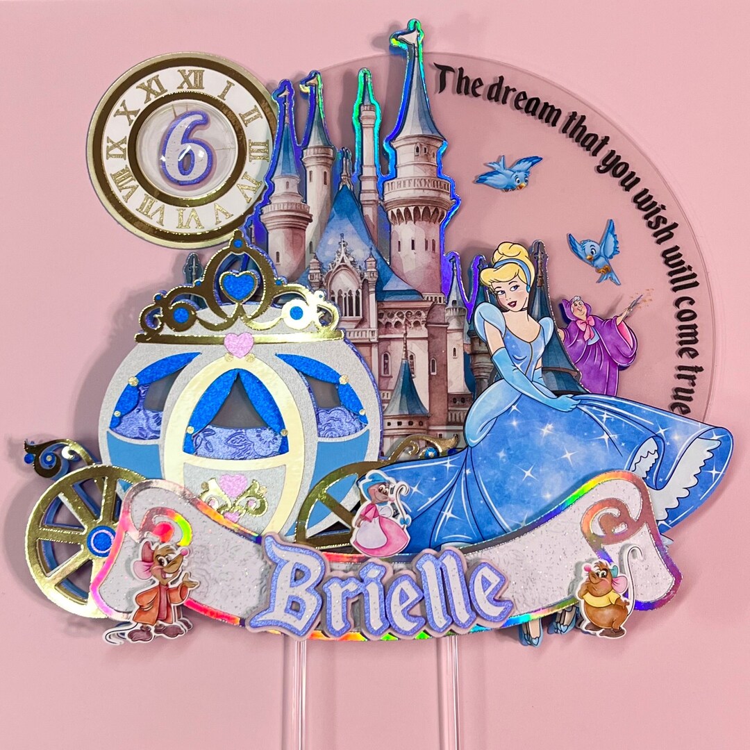 Cinderella Cake Topper - Etsy