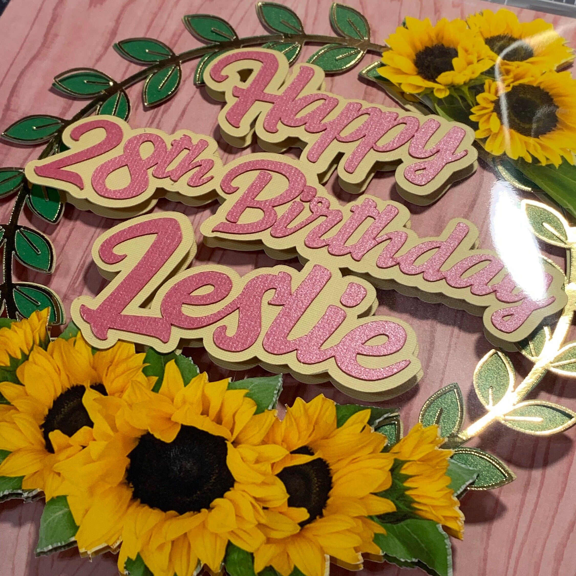 Sunflower Cake Topper / Floral Cake Topper | Etsy