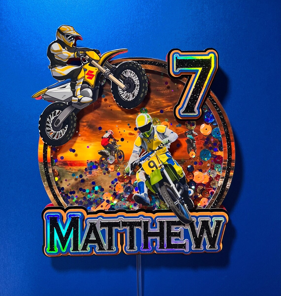 Dirt Bike Cake Topper / Motocross Cake Topper / Motorbike Cake - Etsy