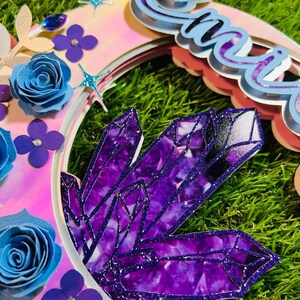 Crystals Themed Cake Topper / Whimsical Cake Topper / Moon Cake Topper ...