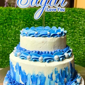 Script Cake Topper / Happy Birthday Cake Topper / I Love You Cake ...