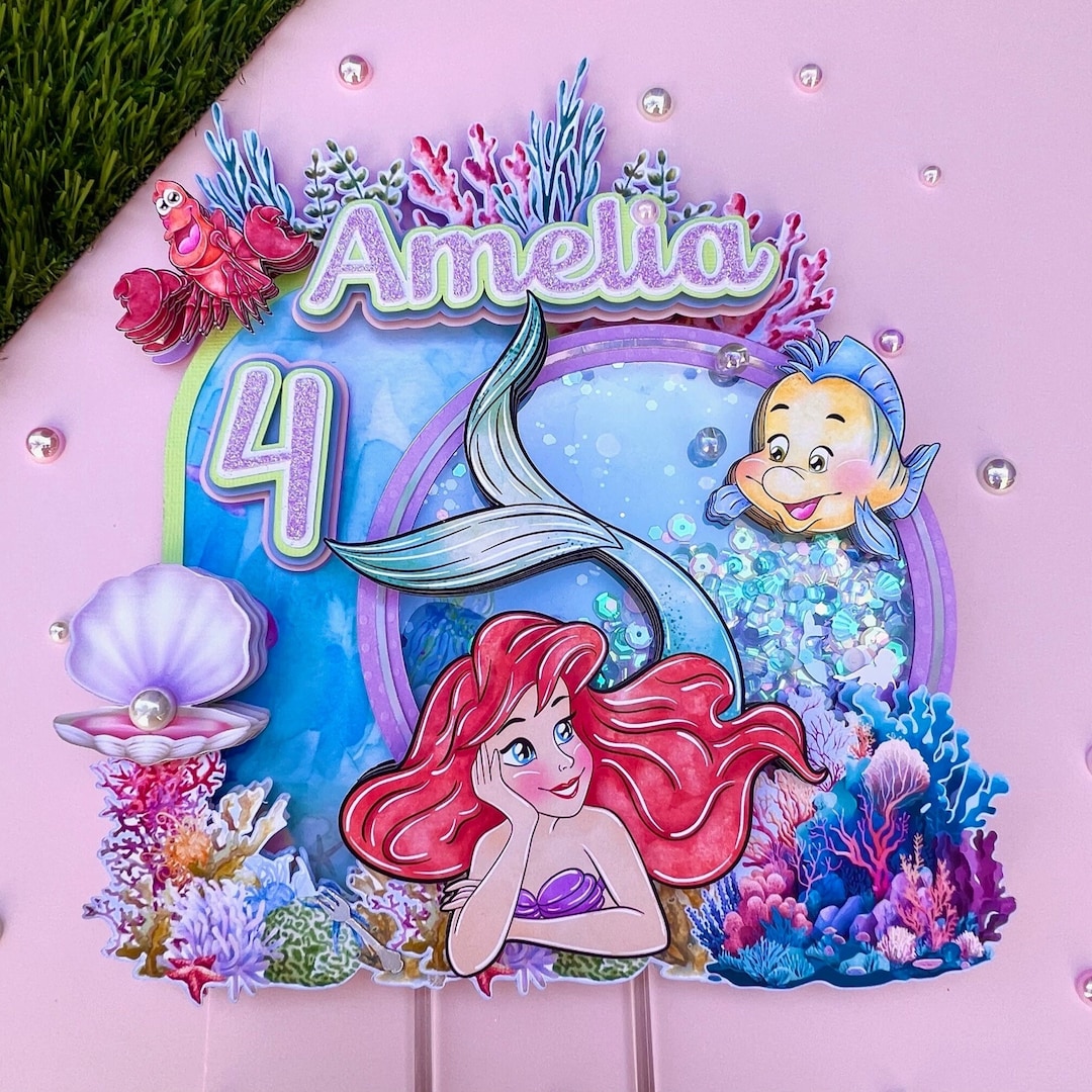 Little Mermaid Cake Topper - Etsy