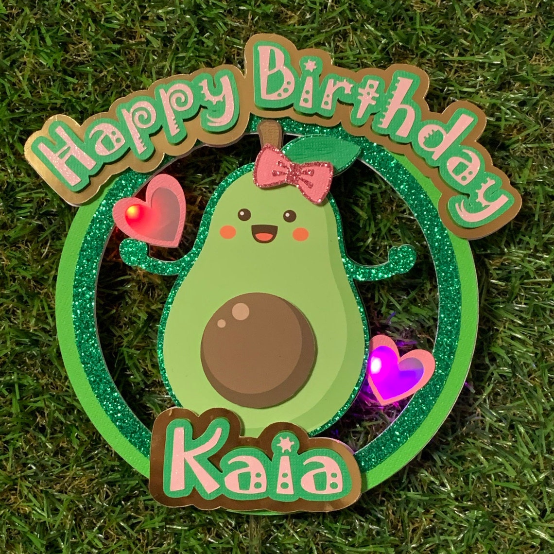 Cute Avocado Cake Topper / Amazing Avocado Theme / Girly | Etsy