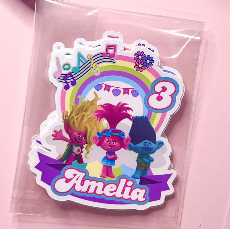 Personalized Trolls Cake Topper: Poppy Birthday Party Decor - Etsy