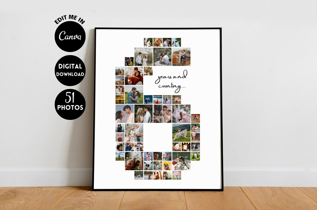 EDITABLE Personalized 6 Year Anniversary Gift for Boyfriend, Custom 6th ...