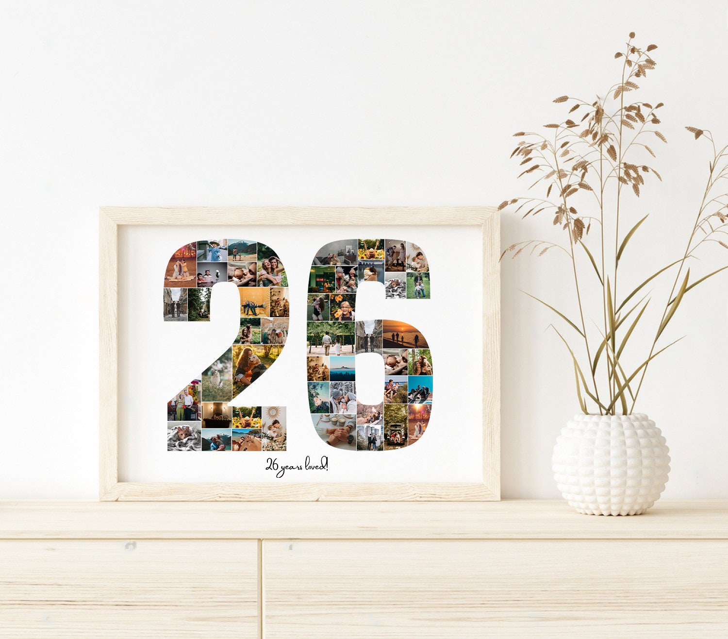 EDITABLE Custom 26 Years Photo Collage | 26th Anniversary | 26th ...