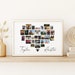 EDITABLE Custom Heart Photo Collage, Wedding Collage Print ...