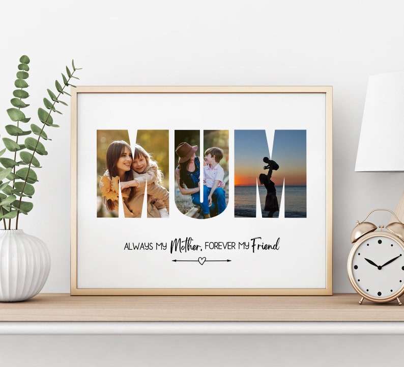 EDITABLE Custom MUM Photo Collage Montage, Personalized Mother's Day ...