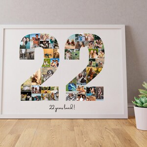 EDITABLE Custom 22 Years Photo Collage Template | 22nd Anniversary ...