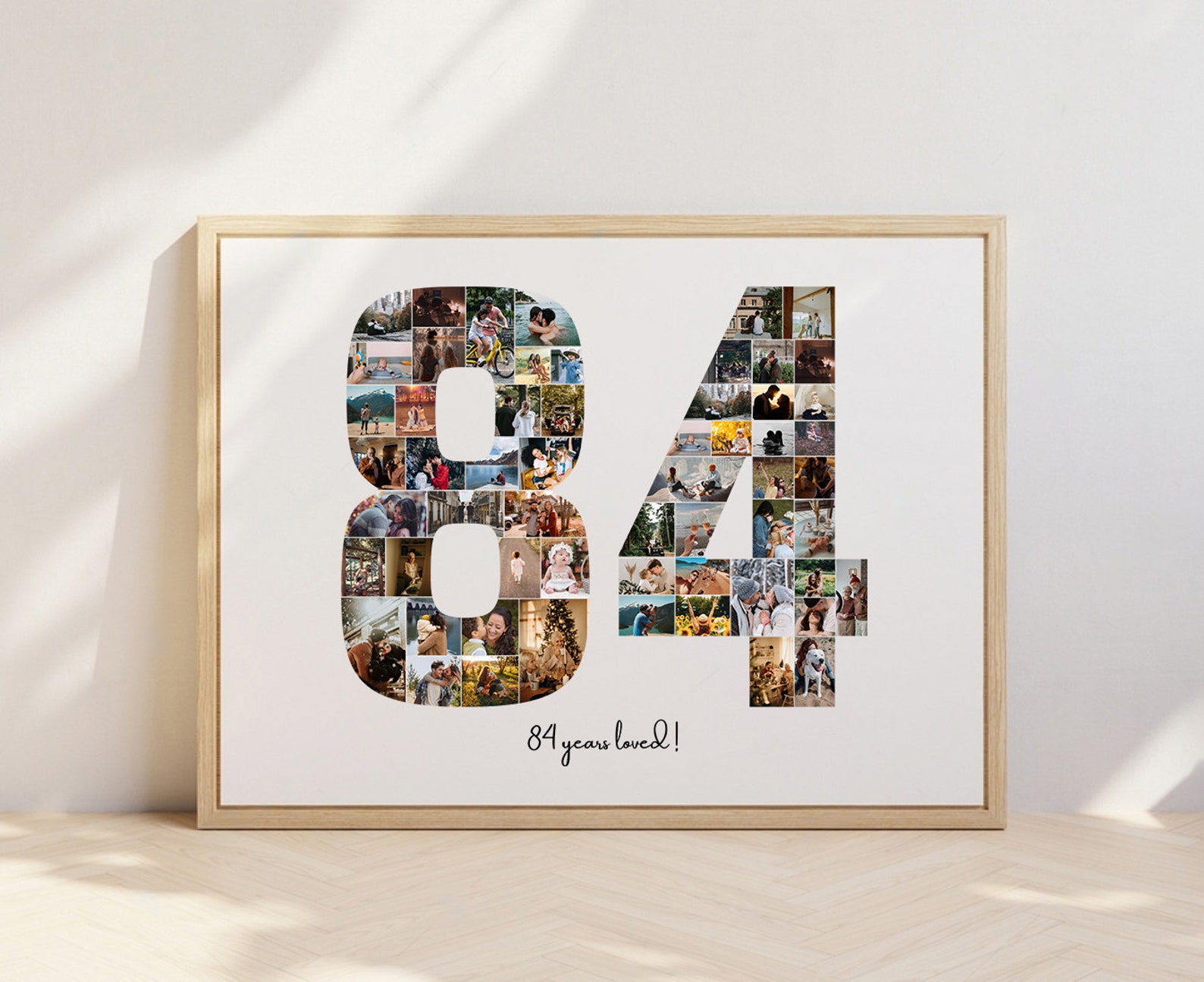 EDITABLE Custom 84 Years | 84th Anniversary | 84th Birthday Photo ...