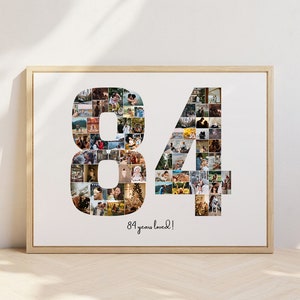 EDITABLE Custom 84 Years | 84th Anniversary | 84th Birthday Photo ...