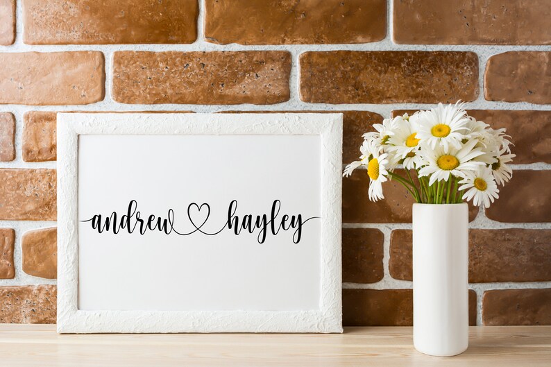Printable Couple Names, Anniversary, Birthday Gift, Personalized ...
