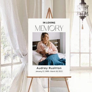 EDITABLE Memorial Service Sign | Funeral Welcome Sign L Celebration of ...