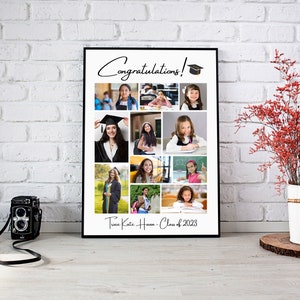 DIGITAL Custom 11 Photos Graduation Class of 2025 Photo Collage ...