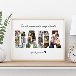 Personalized DADA Photo Collage Template Gift for Dad, Father's Day and ...