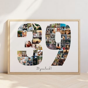 EDITABLE 47 Photos, Custom 39th Birthday Gift, 39th Anniversary Photo ...
