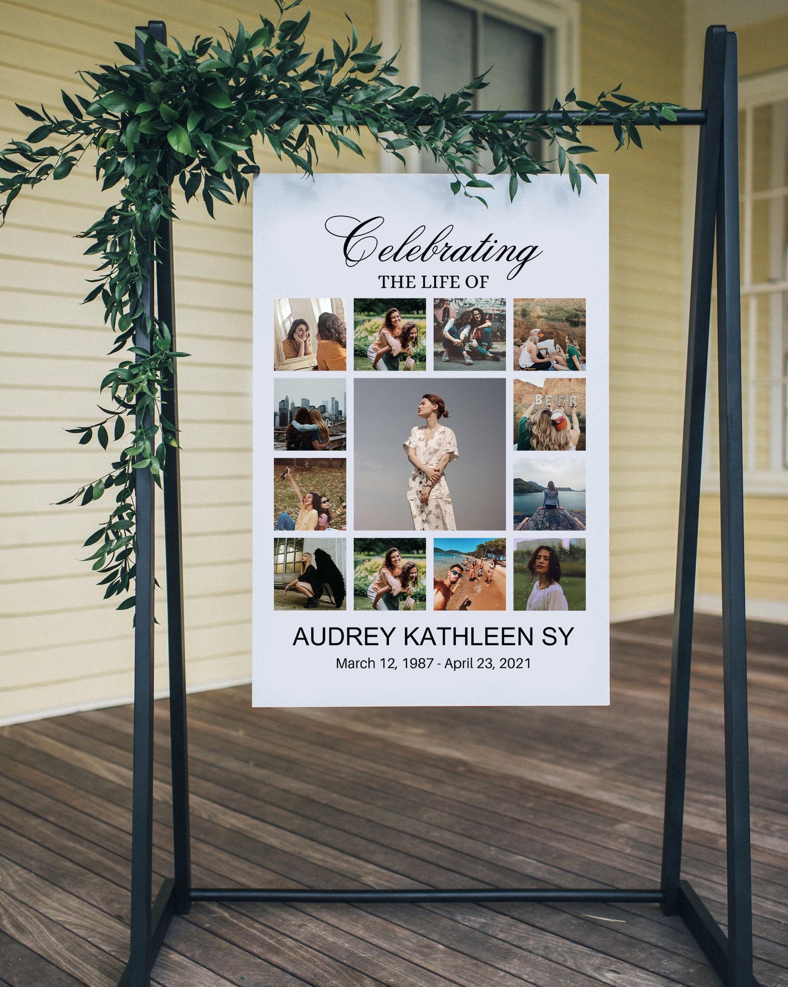 EDITABLE Memorial Service Sign | Funeral Welcome Sign L Celebration of ...