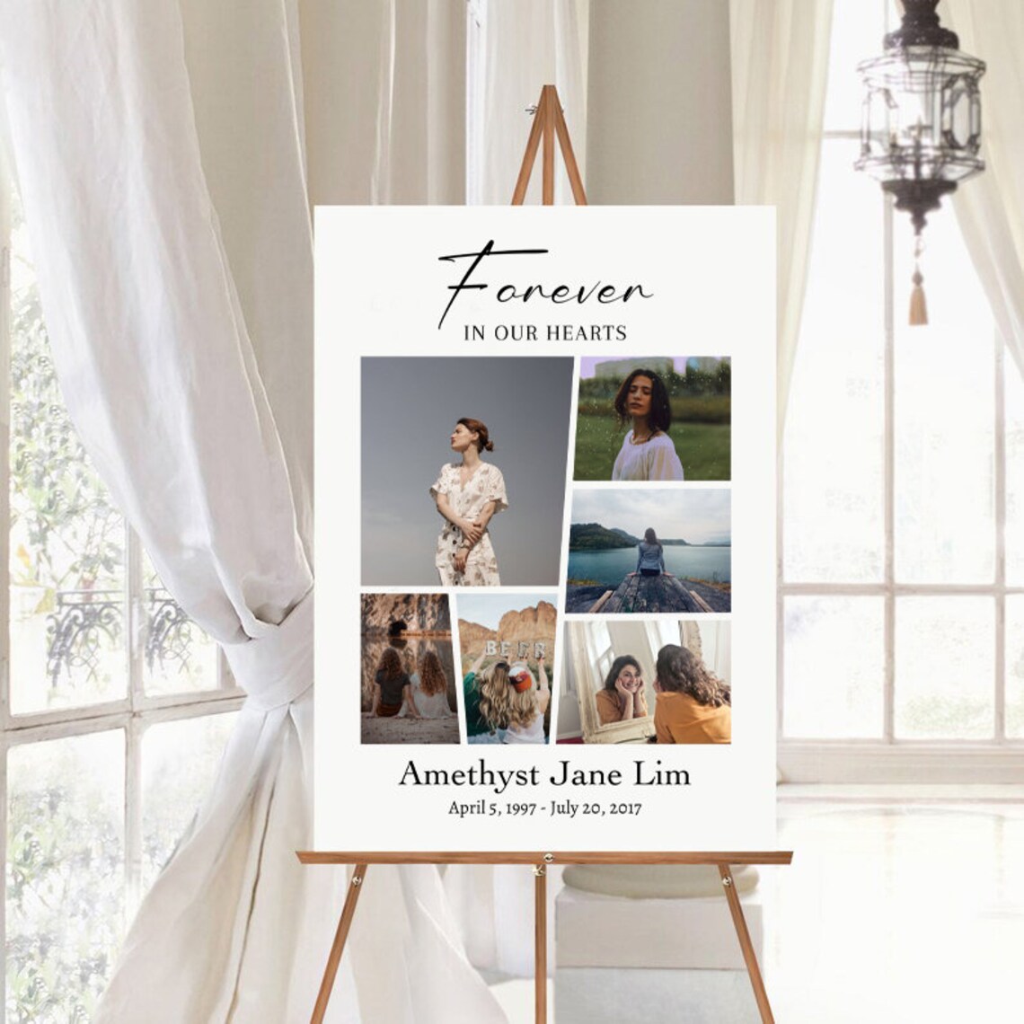 EDITABLE Memorial Service Sign | Funeral Welcome Sign L Celebration of ...
