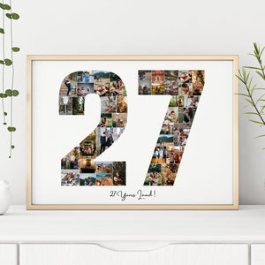 EDITABLE Custom 27 Years | 27th Anniversary | 27th Birthday Photo ...