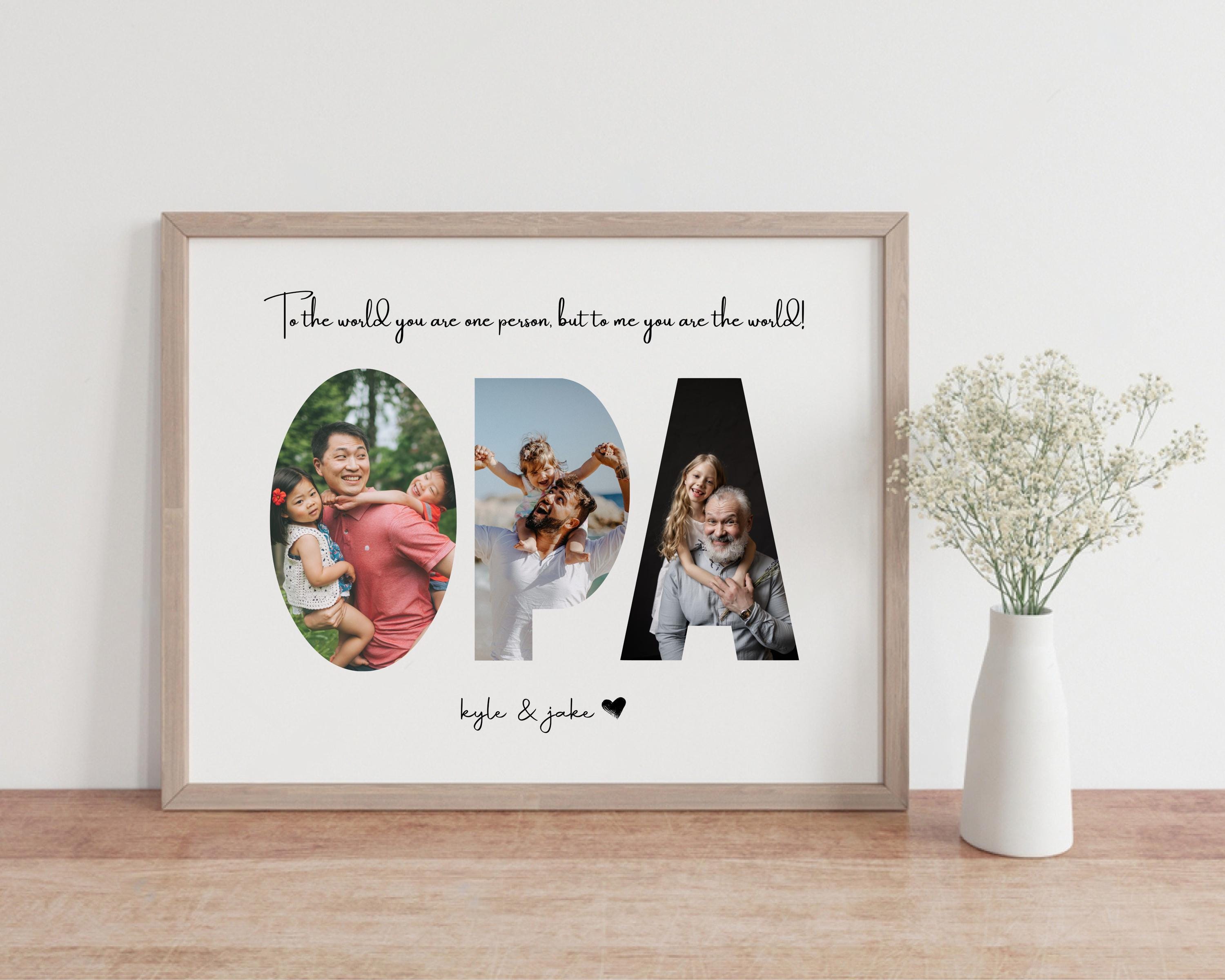 Personalized OPA Photo Collage Template Gift, Father's Day and Birthday ...