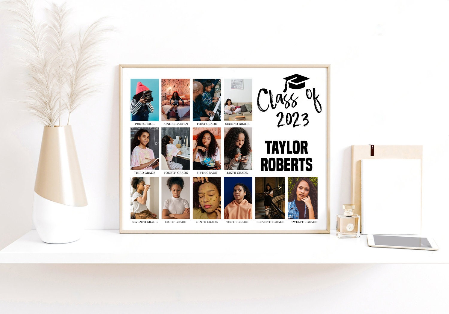 DIGITAL 14 Photos Graduation Class of 2023 Photo Collage - Etsy