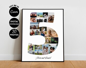 EDITABLE Custom 41 Anniversary Collage 41st Birthday Collage - Etsy