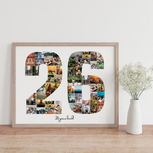 EDITABLE Custom 26 Years Photo Collage | 26th Anniversary | 26th ...