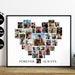 EDITABLE Custom Heart Shape Photo Collage Template, Photo Album ...