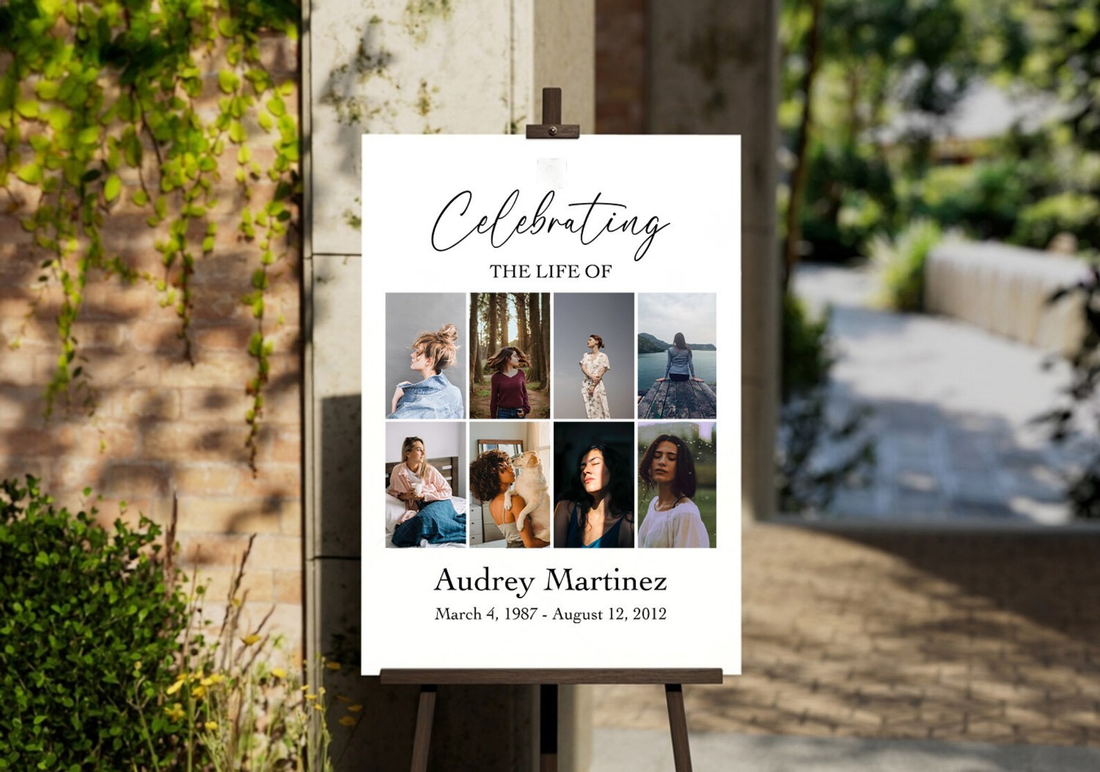 EDITABLE Memorial Service Sign Funeral Welcome Sign L - Etsy