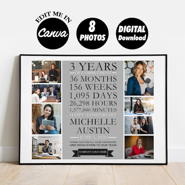 3 Year Work Anniversary - Etsy