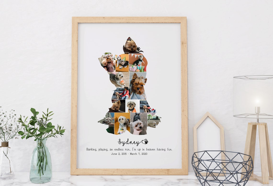 DIGITAL Yorkshire Terrier Photo Collage Gift for Dog Dog - Etsy