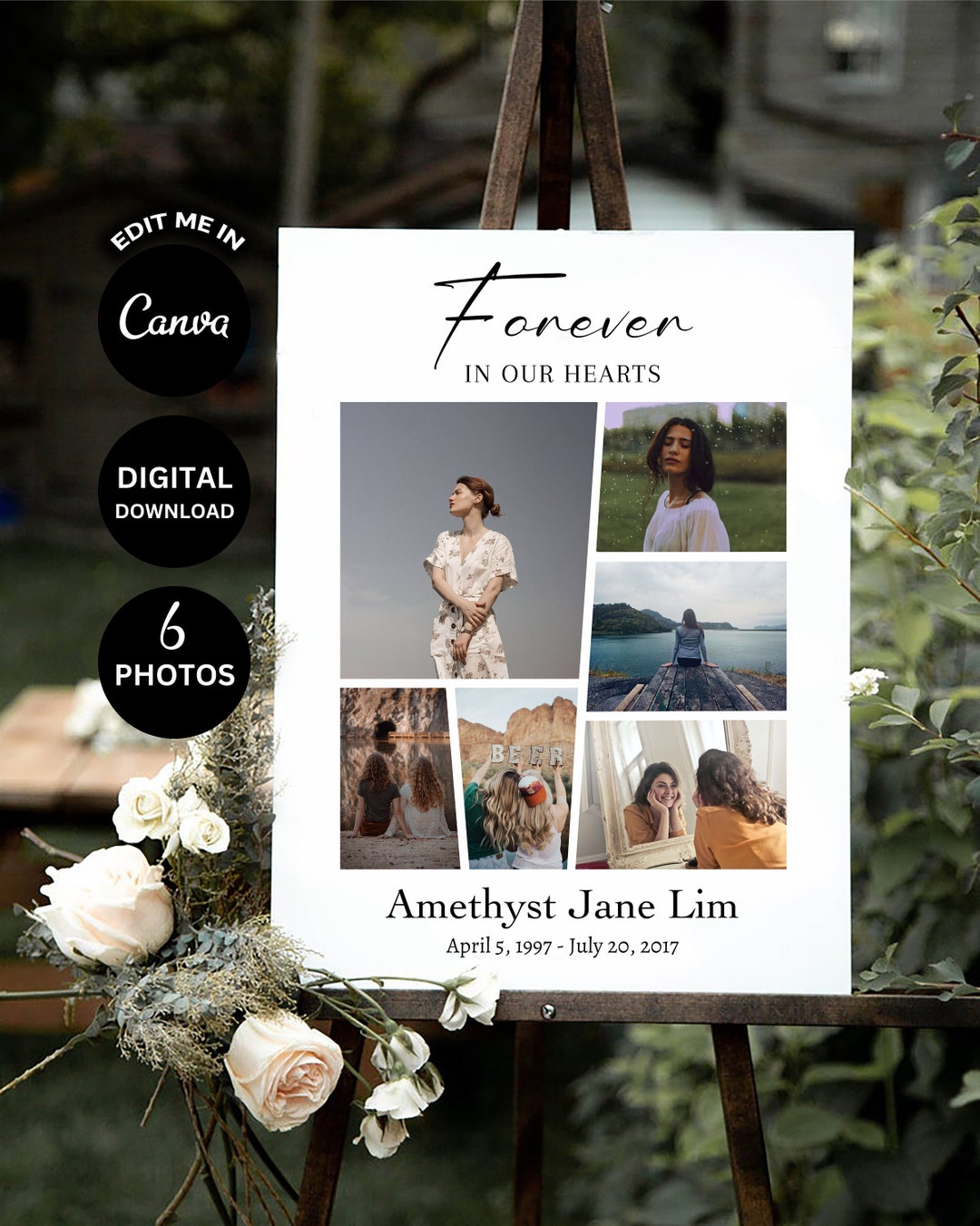 EDITABLE Memorial Service Sign | Funeral Welcome Sign L Celebration of ...