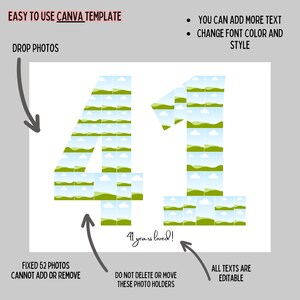 EDITABLE Custom 41 Anniversary Collage, 41st Birthday Collage Print ...