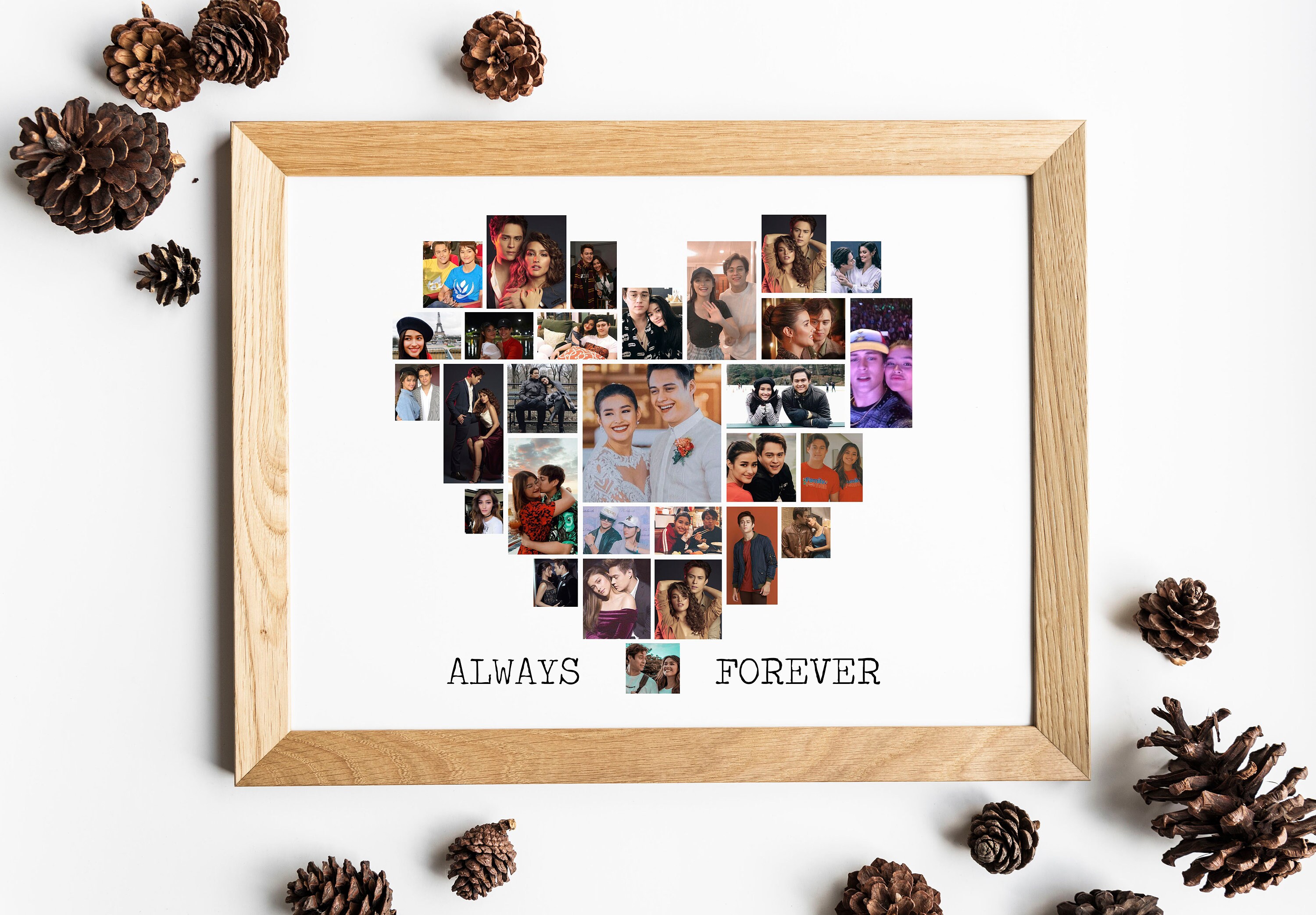 Collage de fotos en forma de corazón descarga de collage de | Etsy