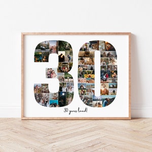 EDITABLE Custom 30th Anniversary Collage, 30th Birthday Collage Print ...