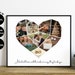 EDITABLE Custom Heart Photo Collage Template, Wedding Remembrance ...