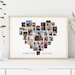 EDITABLE Custom Heart Shape Photo Collage Template, Photo Album ...