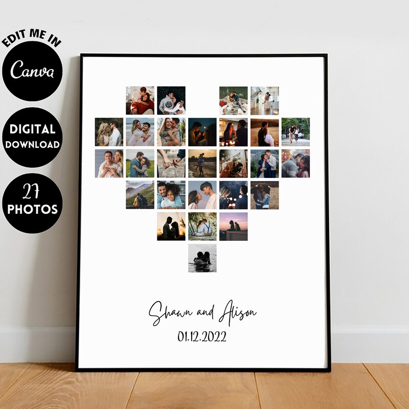 Heart Photo Collage - Etsy