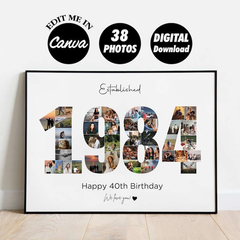 40th Collage - Etsy