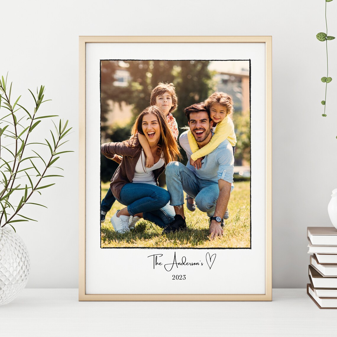 EDITABLE Personalized Family Photo Print, Family Collage, Portrait ...