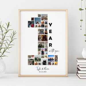 EDITABLE Custom 36 Photos, Custom 1st Anniversary Collage | Photo ...