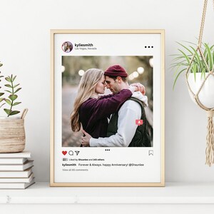 EDITABLE Custom IG Inspired Photo Print Collage Template | Anniversary ...