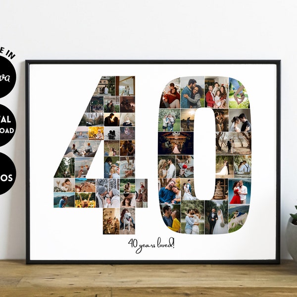 40th Anniversary Photo Collage - Etsy