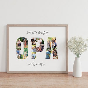Personalized OPA Photo Collage Template Gift, Father's Day and Birthday ...