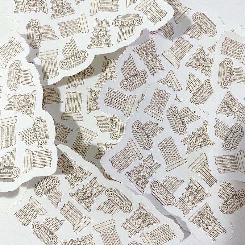 Column Cap Sticker Column Types Sticker Architecture - Etsy