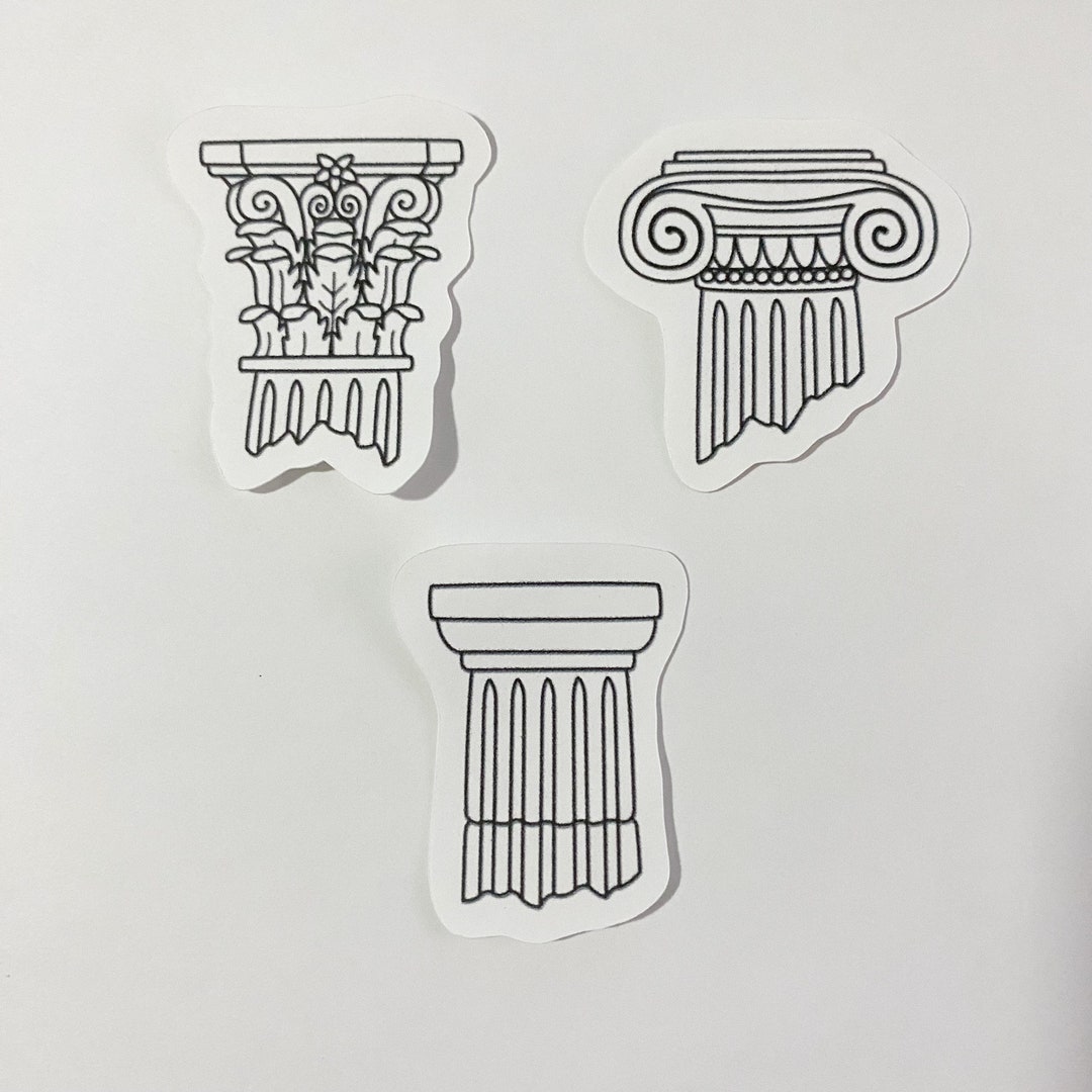 Architecture Sticker | Ancient Greek Column Stickers | Ionic Doric ...