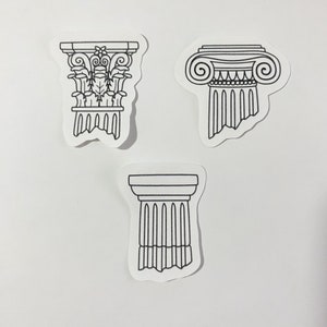 Architecture Sticker Ancient Greek Column Stickers Ionic - Etsy